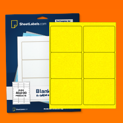 3.33x4 Yellow Labels - SL103-TY | SheetLabels.com®
