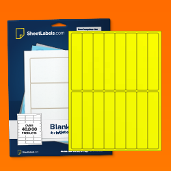 1”x5.25” Fluorescent Yellow Labels - SL1047-FY