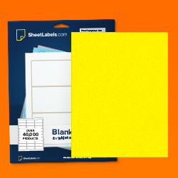 8.5x11 Full Sheet Yellow Labels - SL111-No Back Slit-TY