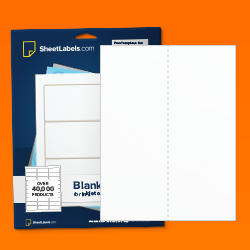 8.5x11 VS Full Sheet Labels - SL111VS - 1 Vertical Back Slit