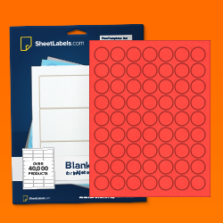1" Round Circle Red Labels - SL114-TR | SheetLabels.com®