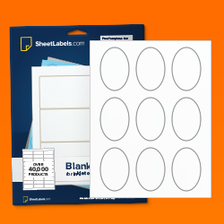 2x3 Oval Removable White Uncoated Labels - SL1287-R
