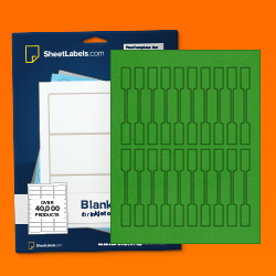 0.5x4.345 Green Labels - SL1503-TG | SheetLabels.com®