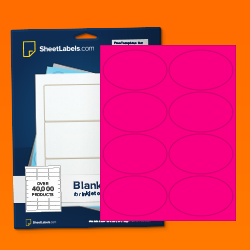 4x2.5 Fluorescent Pink Labels - SL1531-FP