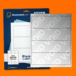 8x2.5 Tamperproof VOID Silver Polyester Labels - SL301-SVP