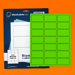 2.5x1.375 Fluorescent Green Labels - SL569-FG