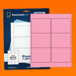4x3 Pastel Pink Labels - SL573-PSTLP | SheetLabels.com®