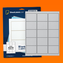 2x2.625 Silver Matte Polyester Weatherproof Labels - SL694-PSM