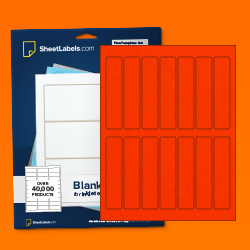 1x4.5 Fluorescent Red Labels - SL767-FR