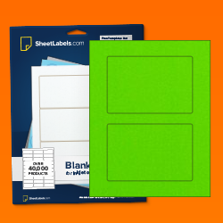 6x4 Fluorescent Green Labels - SL945-FG